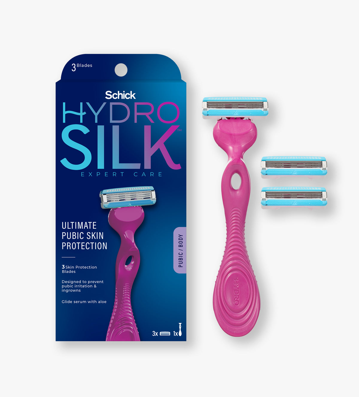 Hydro Silk® Ultimate Pubic Skin Protection Razor – Schick US